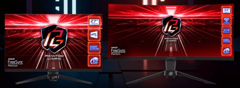 ASRock Phantom Gaming Monitors – 34-Inch Ultrawide with Wi-Fi Antenna